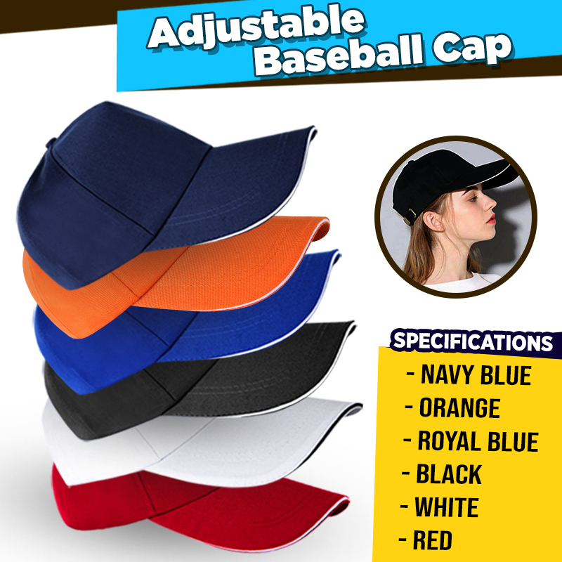 Baseball Cap with Adjustable Metal Strap Buckle Closure and Colored ...