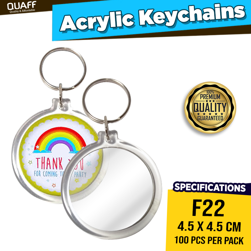 QUAFF Acrylic Keychain F22 Circle 4.5cm (100pcs per pack) | Shopee ...