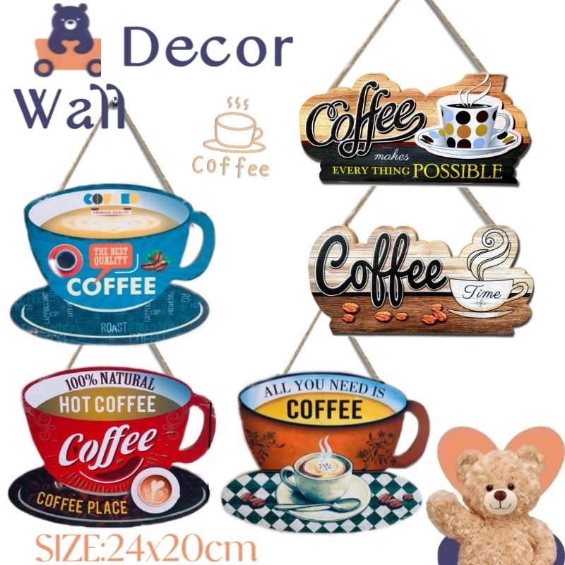 Coffee Signage Wooden Wall Decor MUG Stlye | Shopee Philippines