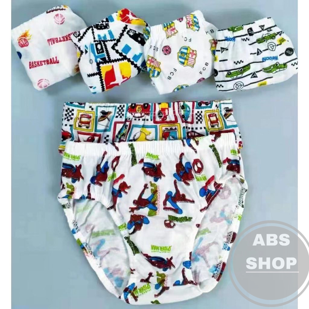 12pcs kids brief characterd boy’s underwear 2-3yrs old #6607 | Shopee ...