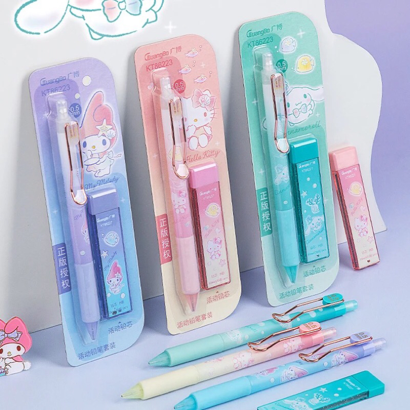 Sanrio Cinnamoroll Melody Hello Kitty Pencil Set with Lead Writing ...
