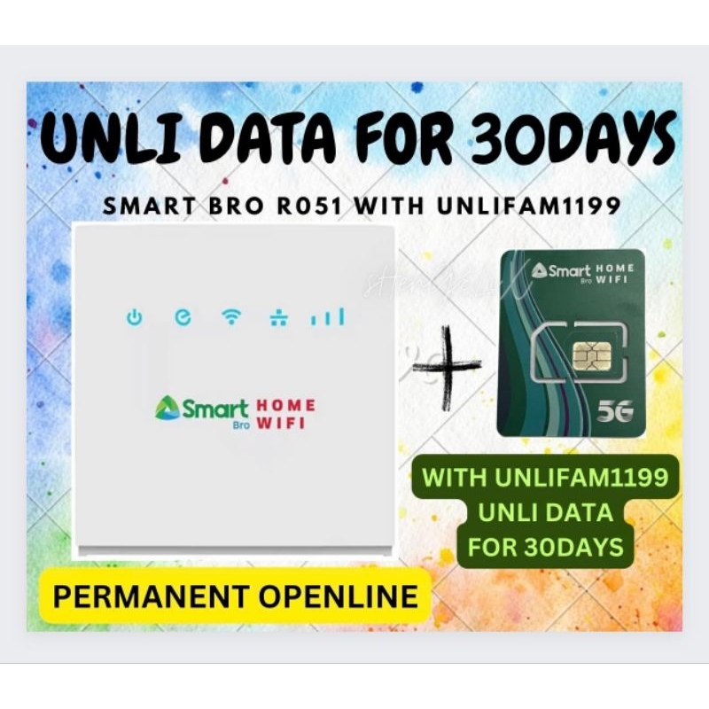 Permanent OPENLINE SMARTBRO r051 WITH UNLIDATA FOR 3DAYS | Shopee ...
