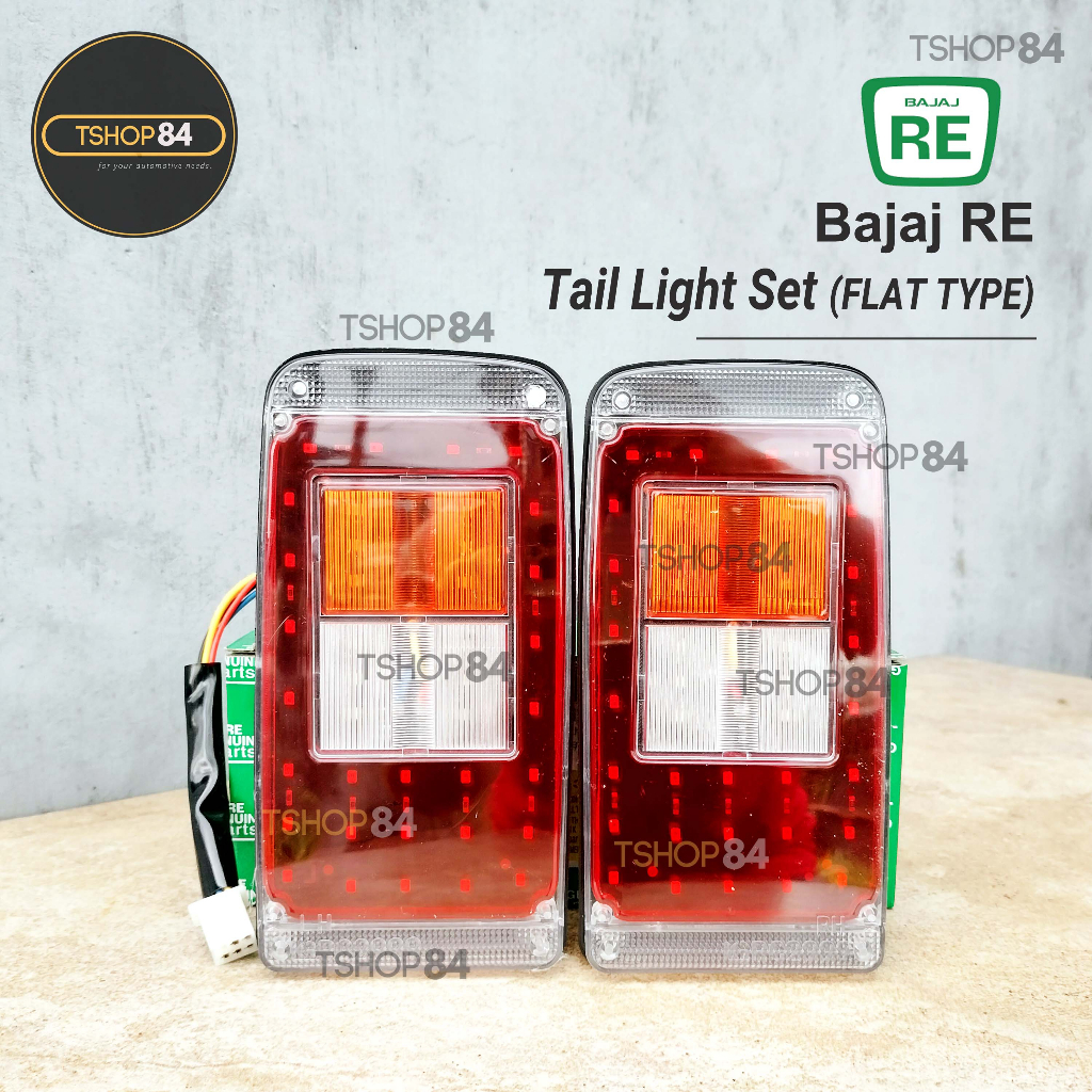 Bajaj RE Rear Signal Light Tail Light LED Set FLAT TYPE #183 [2PCS LEFT ...
