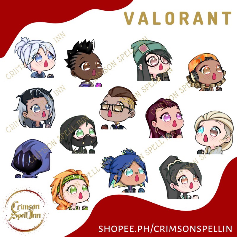Valorant Waterproof Stickers | 2 inches (Original Art) | Shopee Philippines