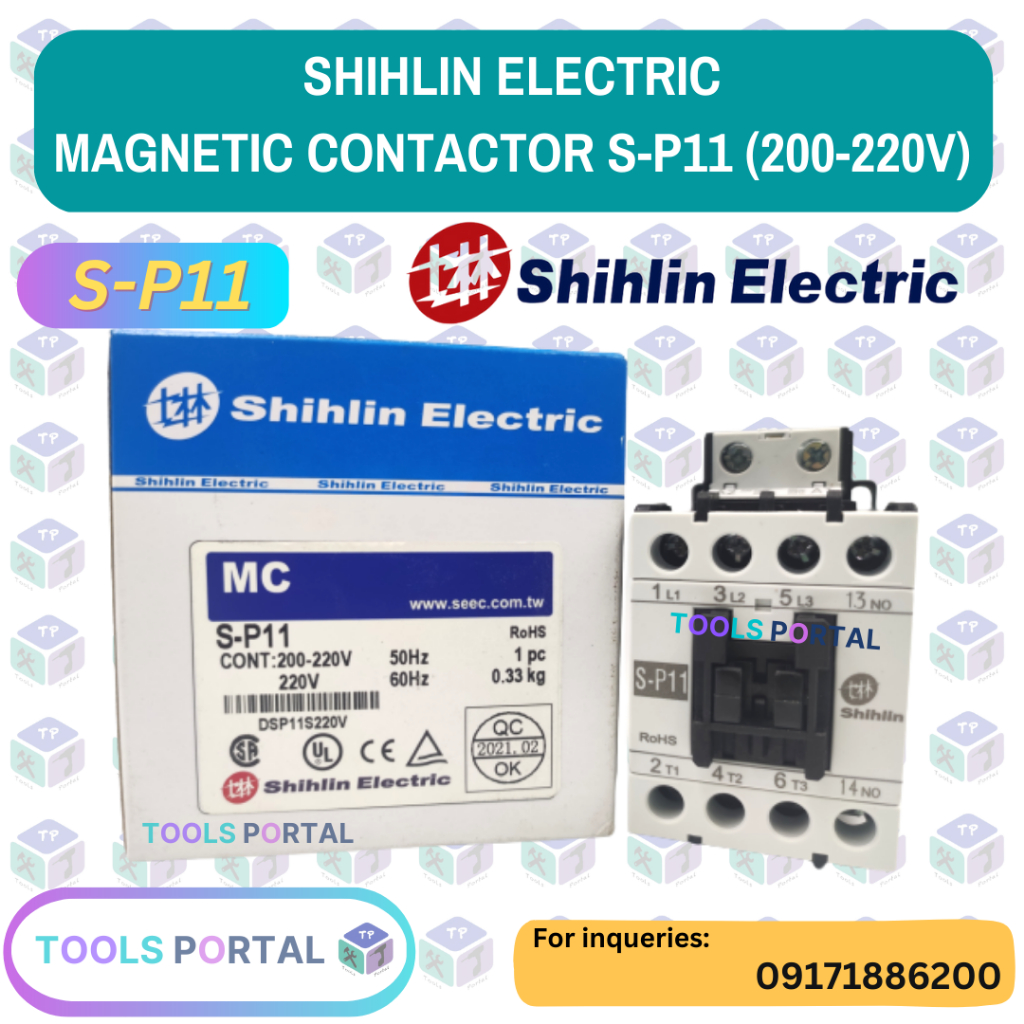 Shihlin Electric Magnetic Contactor S-P11 220V (60Hz) 100% ORIGINAL AUTHENTIC (Made in Taiwan ...