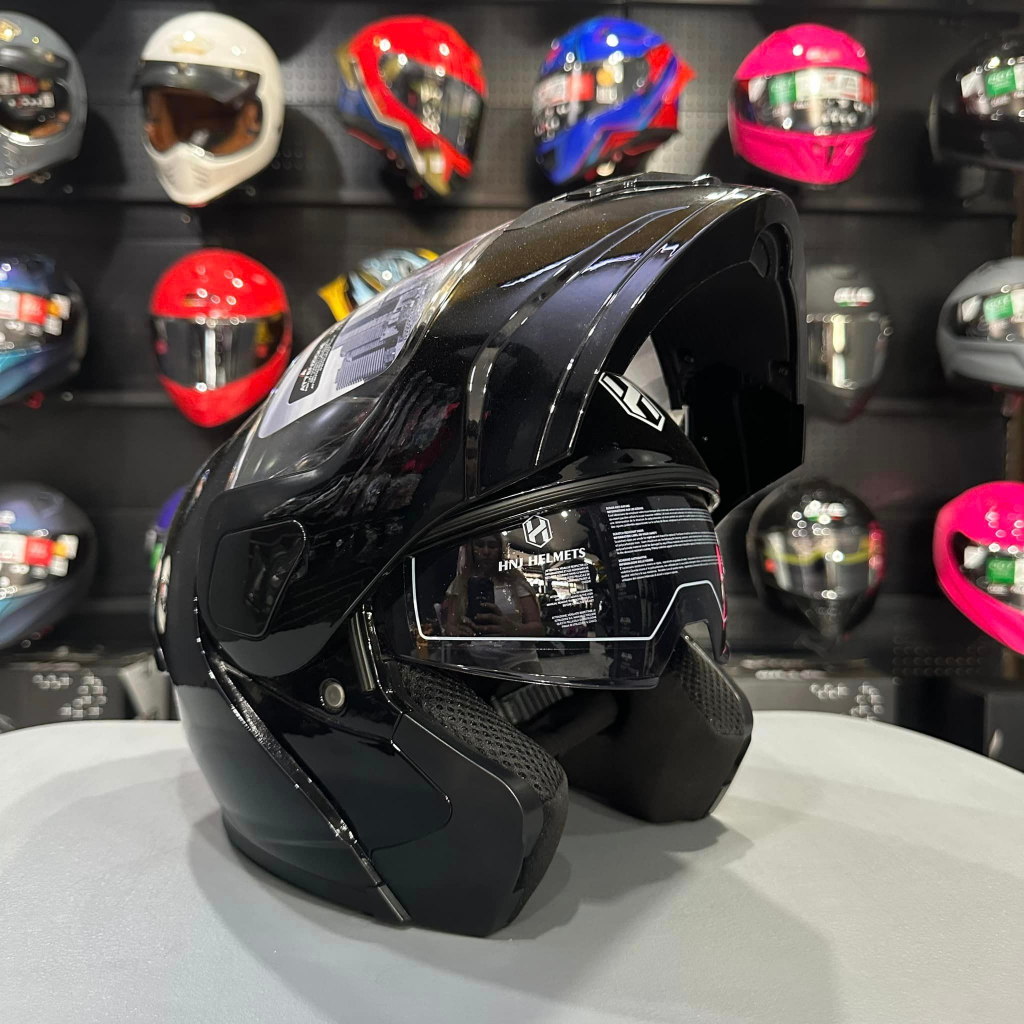 HNJ Modular Mono Color Dual Visor Motorcycle Couple Helmet For Men and ...