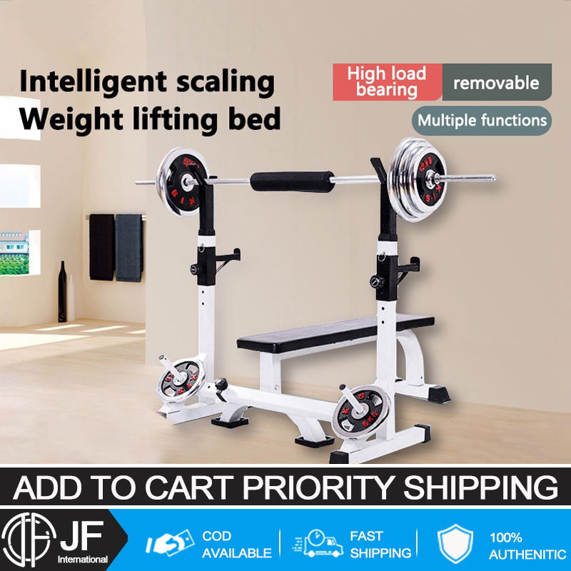 JF Multi-Function weightlifting bed, all-in-one Bench Press, Barbell ...