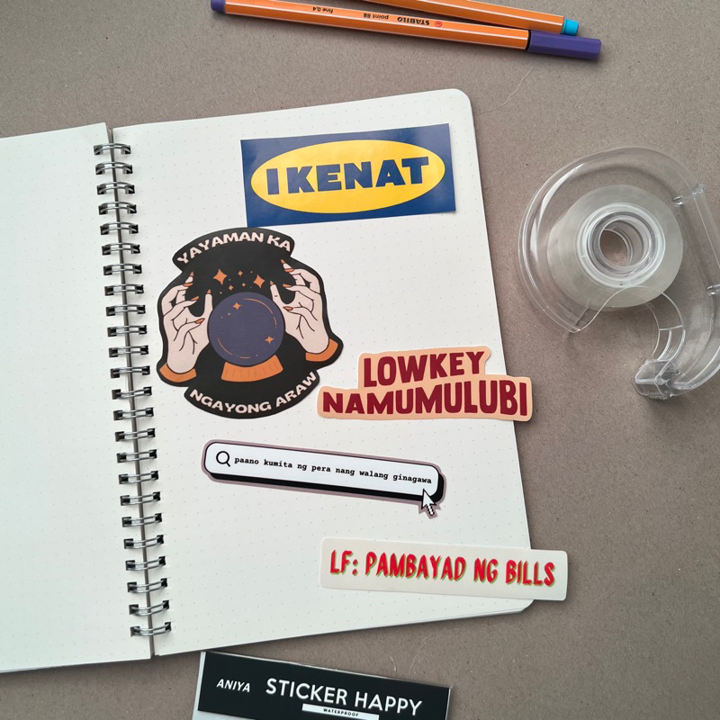 ANIYA CLOTHING Sticker Happy Set Waterproof Stickers Journal Laptop ...