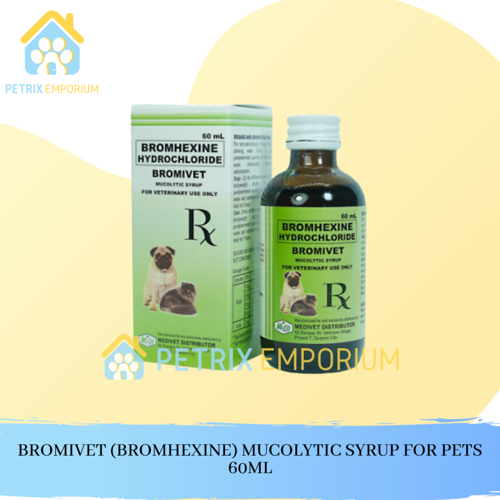 Bromivet (Bromhexine) Mucolytic Syrup for Pets 60ML | Shopee Philippines