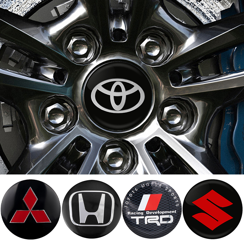 4PCS Car Wheel Center Cap Emblem Sticker For Toyota Wheel LOGO Hub Cap ...