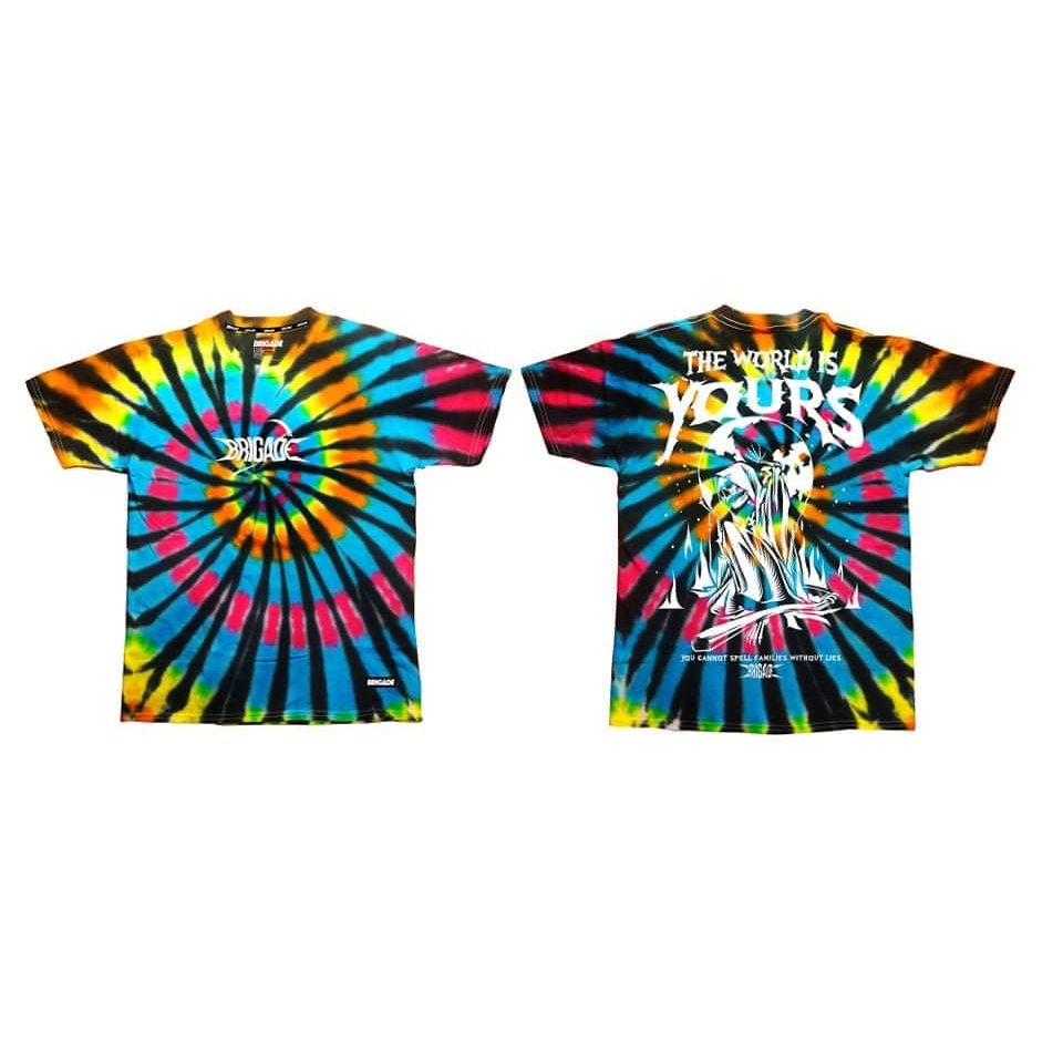 ALL LOCAL BRAND - Brigade "THE WORLD IS YOURS" Men T-Shirt (Tiedye ...