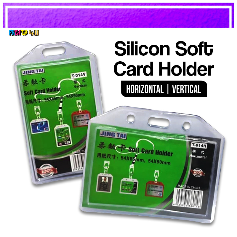 Jing Tai Soft Card Id Holder Double Sided Jelly Case Protector ...