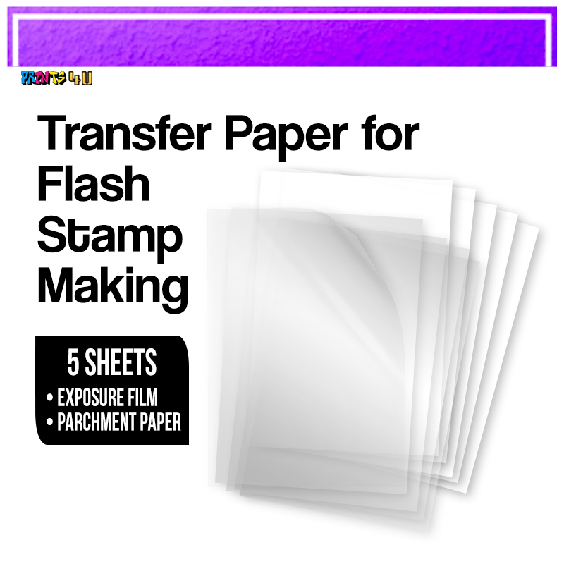 5 Sheets Transfer Paper For Flash Stamp Making Parchment Exposure Film ...