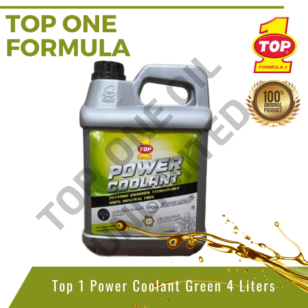Top One Formula- Long Life Radiator Power Coolant (Green) 4 Liters ...
