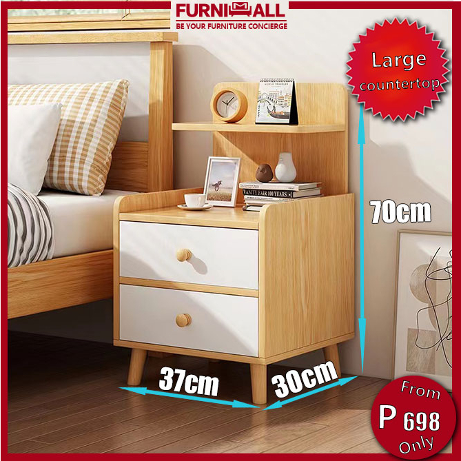 Bedside table small minimalist modern storage organizer side table ...
