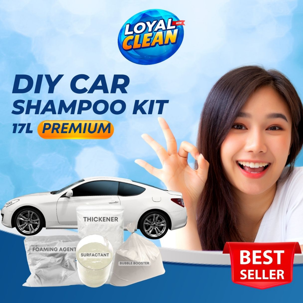 LoyalClean Premium DIY Car Shampoo Kit 17L Yield Complete Mixtures with ...