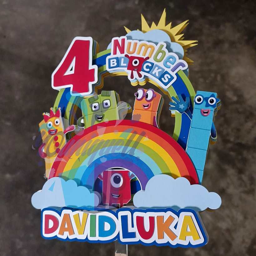 Number Blocks Cake Topper (Layered/3D) | Shopee Philippines