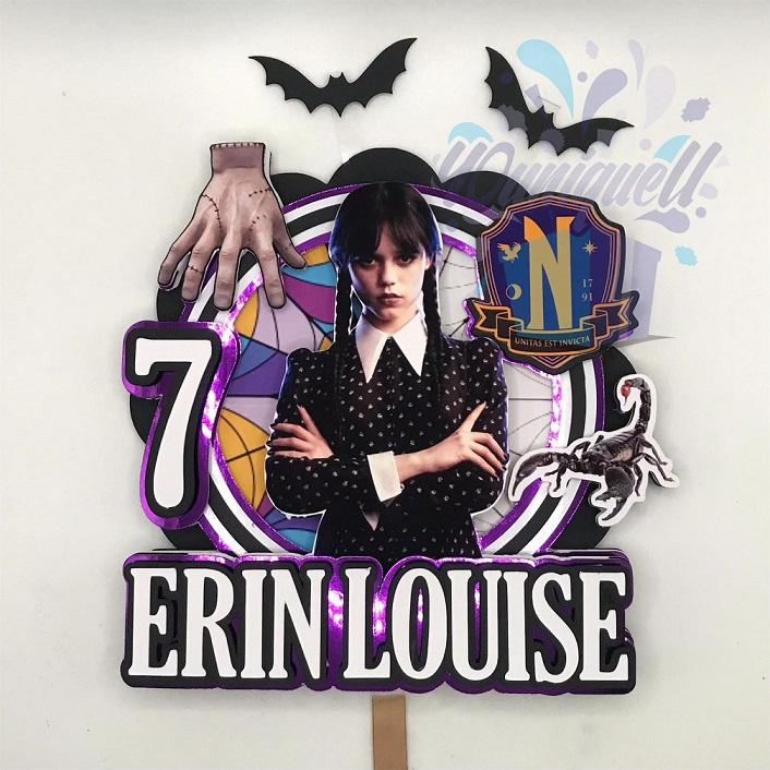 Wednesday Addams Themed Cake Topper (3D/Layered) | Shopee Philippines