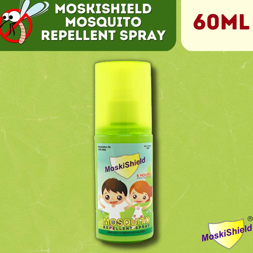 MoskiShield Repellent Spray 60mL Natural Mosquito Repellent Anti Dengue ...