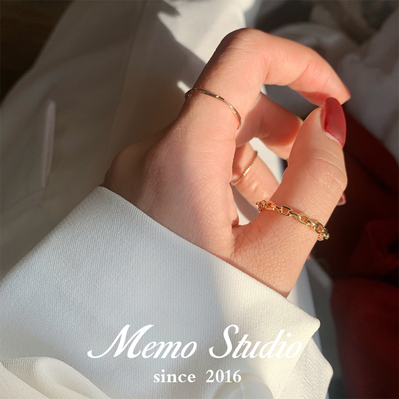 Juujuu Accessories Korean Chic Simple Minimalist Gold "Tina" 3 Rings ...