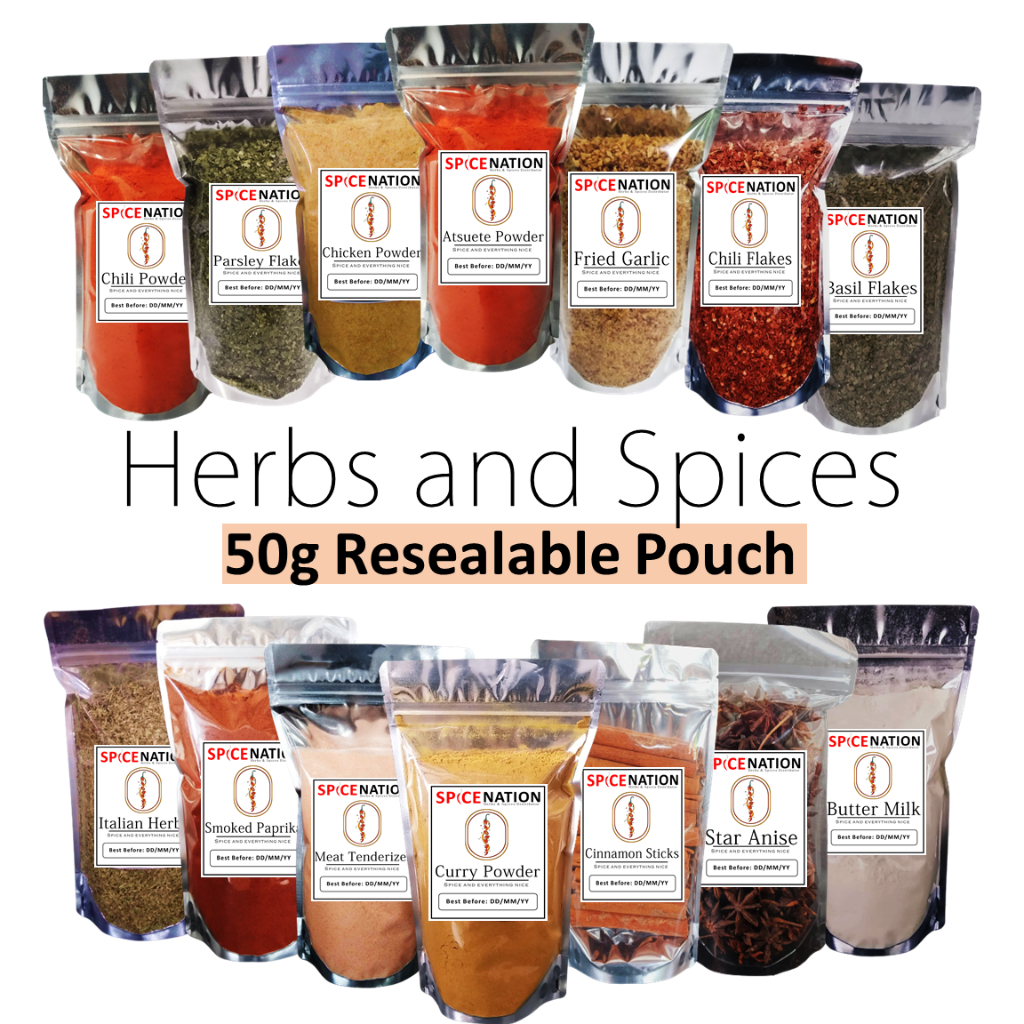 Spices and Seasoning Trial Pack 50g in Resealable Pouch | Shopee ...