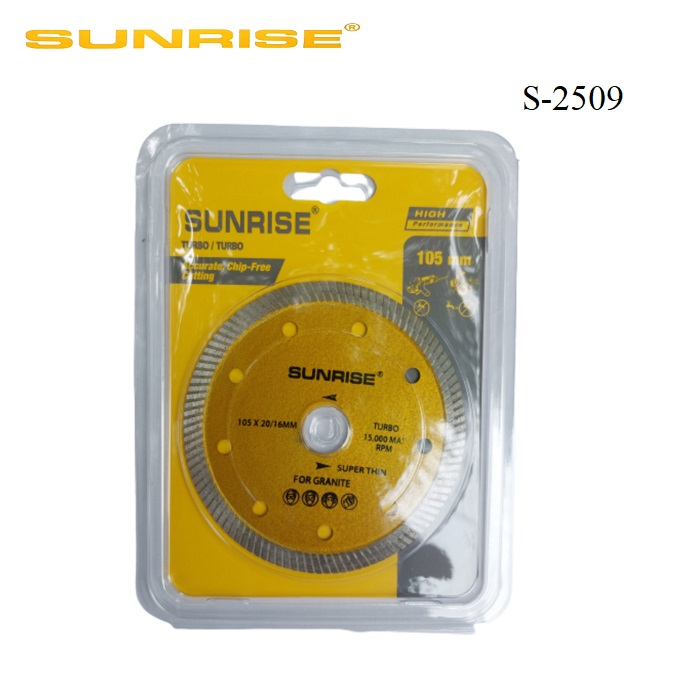 Sunrise S-2509 Diamond Cutting Disc 4" for grantine,tiles,marble Etc.HD ...