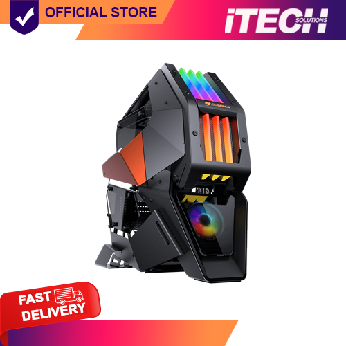 COUGAR CONQUER 2 RGB FULL-TOWER ALUMINUM GAMING CASE W/ TG/1-ARGB FAN ...