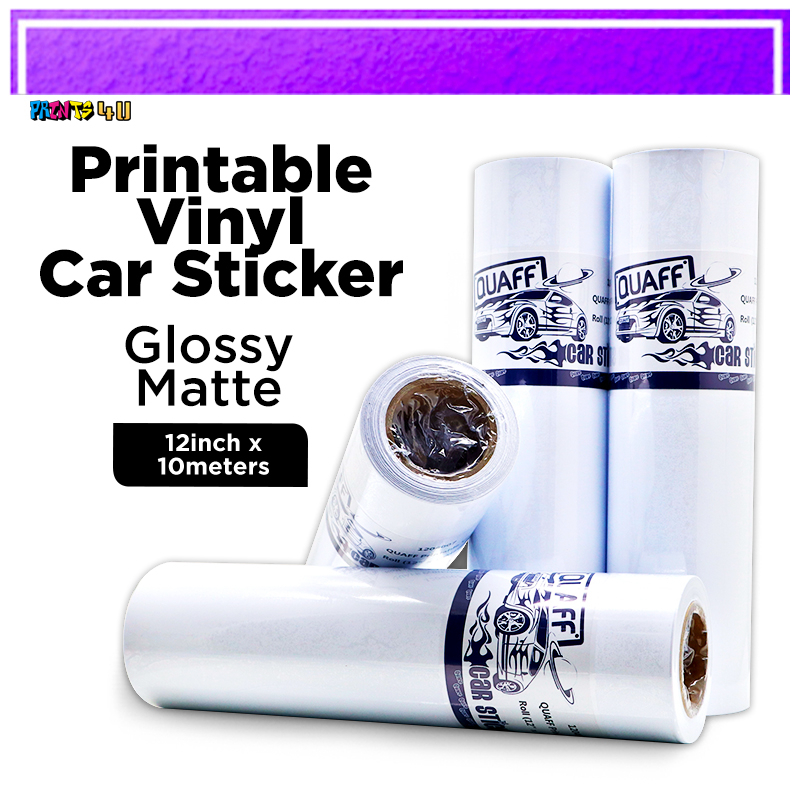 Quaff Printable Vinyl Sticker White Glossy & Matte 12 Inches X 10 ...