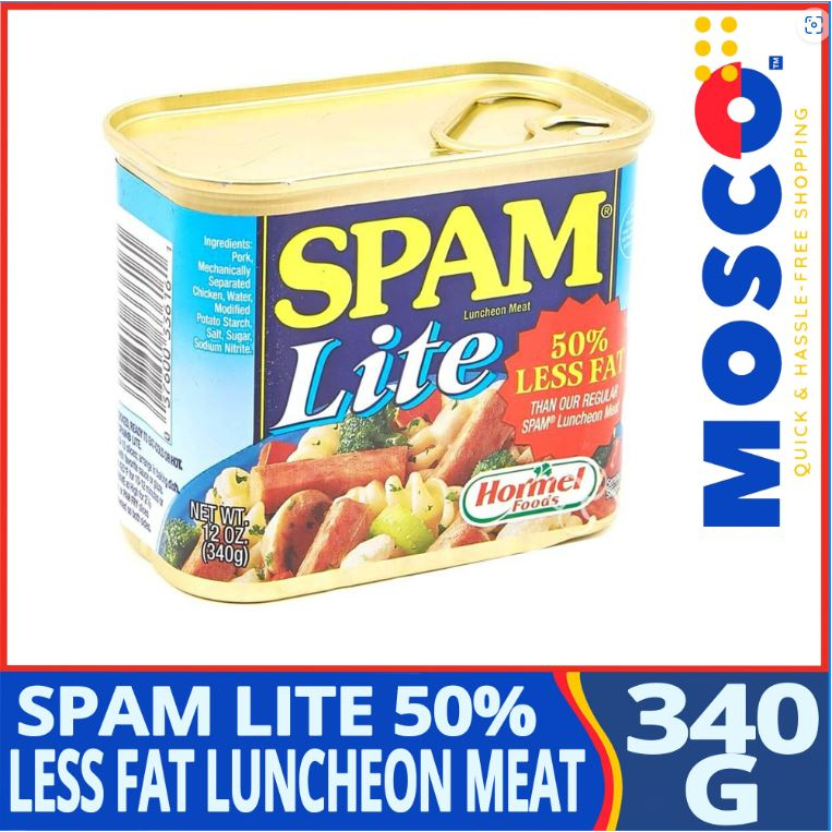 Spam Lite 50% Less Fat Luncheon Meat 340g | Shopee Philippines