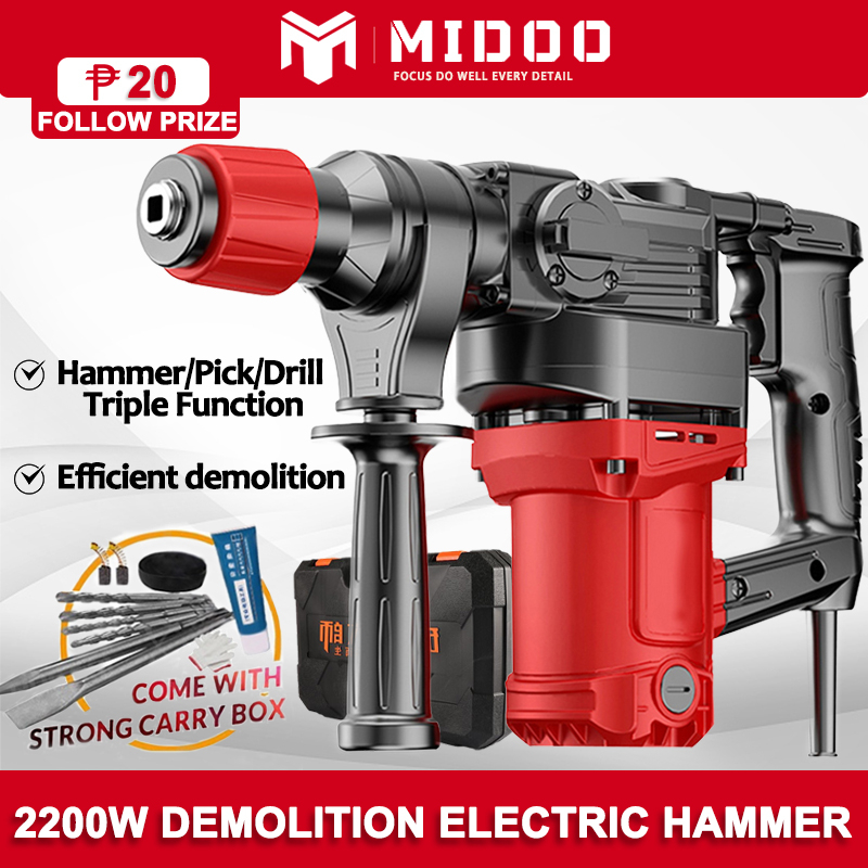 Demolition Electric Hammer 2200w 220v Heavy Duty Rotary Hammer Drill