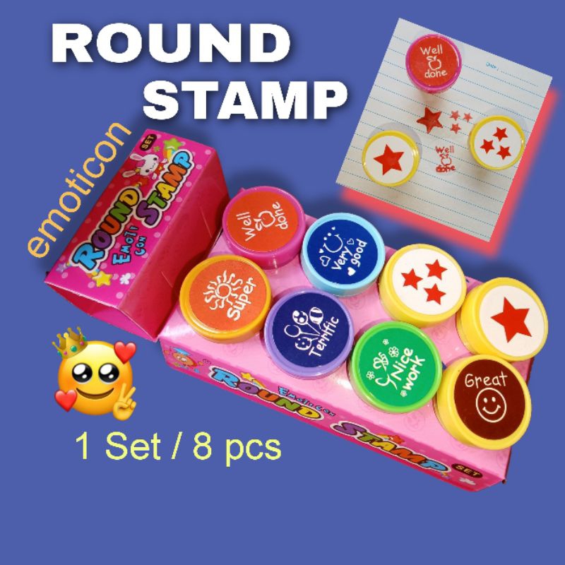 ROUNDSTAMP/emoticon/1Set|8Pcs | Shopee Philippines