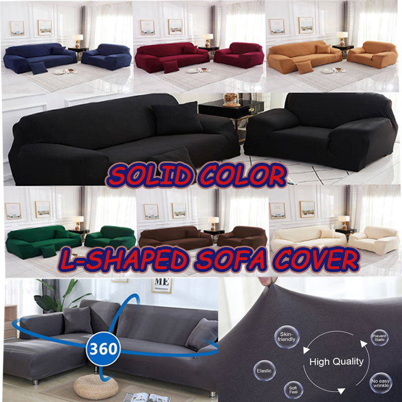 1/2/3/4 Seat Sofa Cover Regular Fit L Shape Sofa Cover Extendable ...