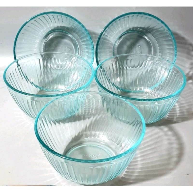 Original Pyrex Clear Sculpture Glass Mixing Bowl (per piece) | Shopee ...