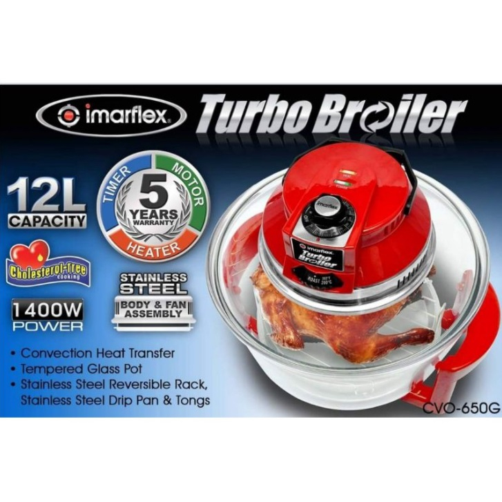 Imarflex CVO-650G Turbo Broiler 12L Convection Oven (Houseware Express ...