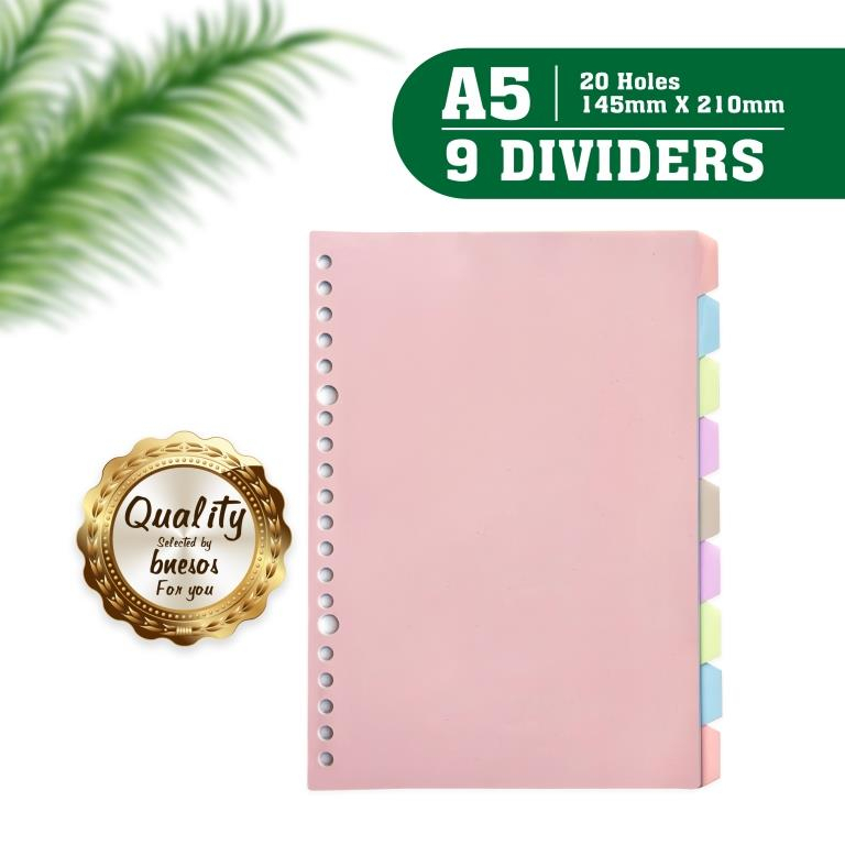 bnesos Stationary Binder Divider Index Page Index Separator 4Pcs/1Set ...