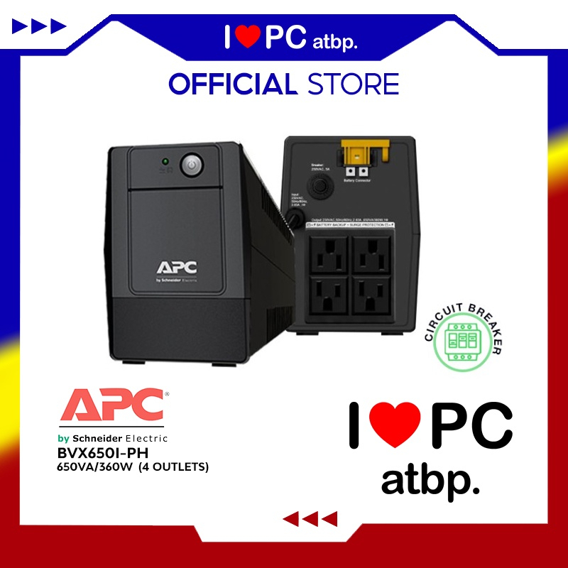 APC UPS 650VA/360W (BVX650I-PH) | Shopee Philippines