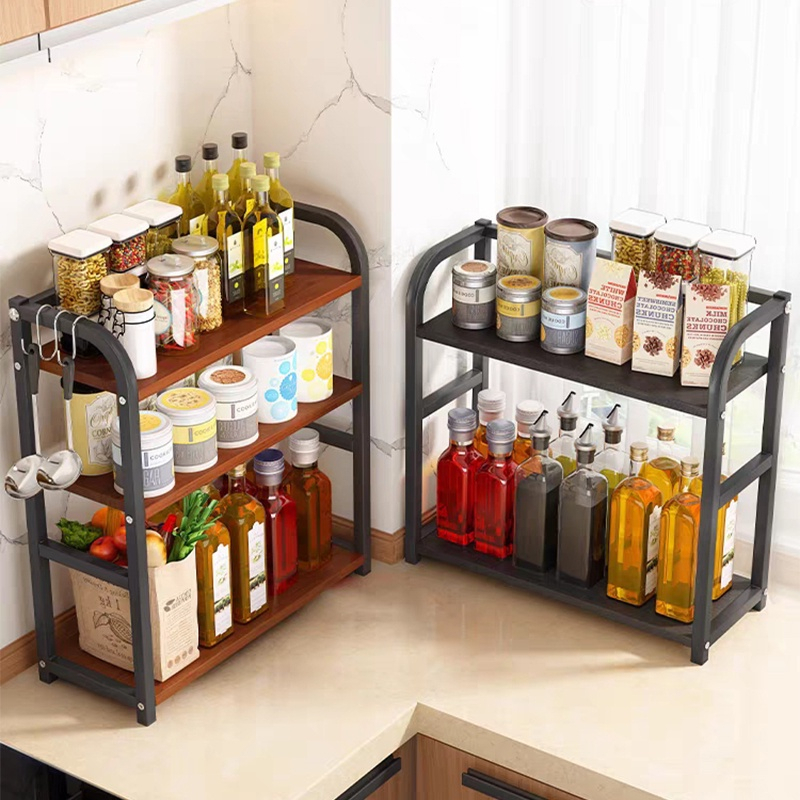 MAXCOOK 2/3 Tier Condiments Organizer Kitchen Rack Seasoning Organizer ...