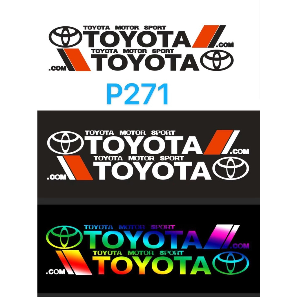 1Pair TOYOTA Car Laser Sticker Decoration VIOS TRD HILUX Body Side ...