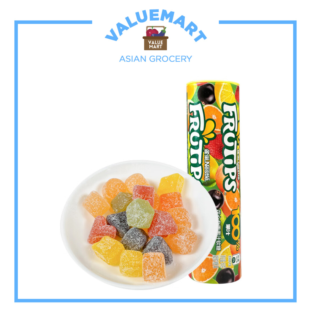 Frutips 100% Fruit Juice Chewy Gummy Candies in Tube (Blackcurrant ...