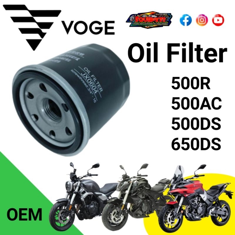 OIL FILTER - VOGE 500R 500AC 500DS 650DS | Shopee Philippines