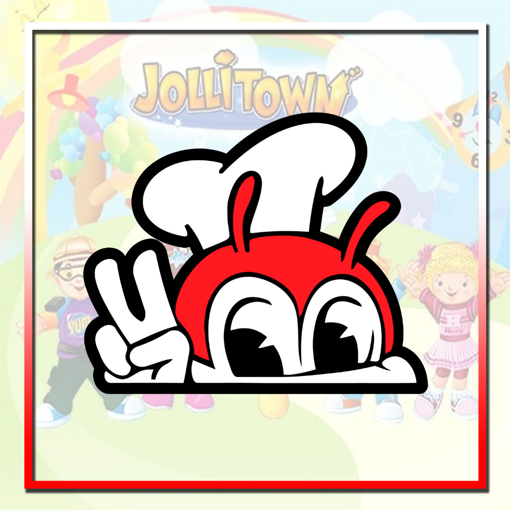 JOLLIBEE STICKER PEEKER VYNIL STICKER | Shopee Philippines