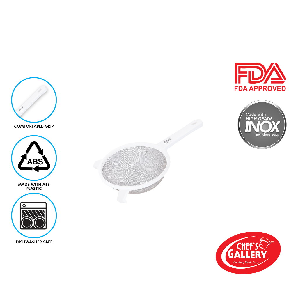 Chef's Gallery Stainless Steel Strainer | Inox Stainless Steel & ABS ...