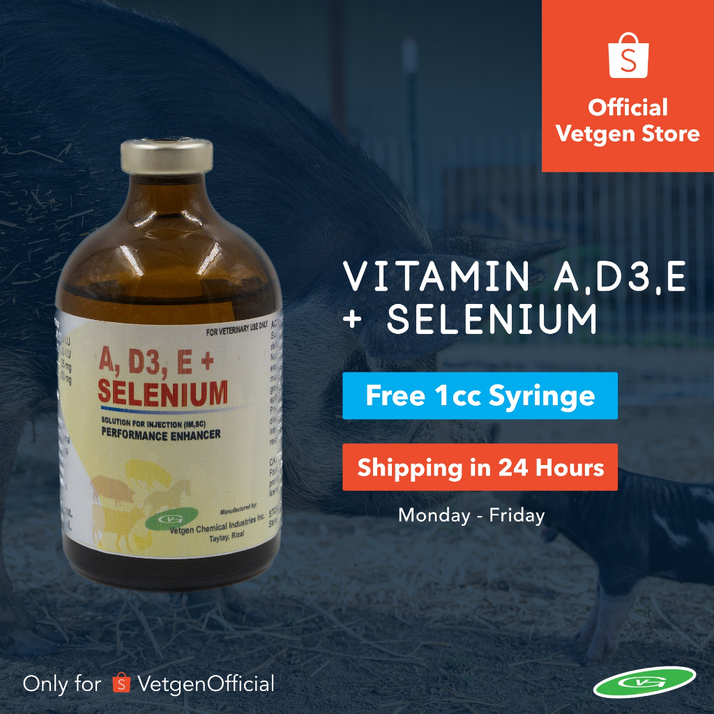 Vitamin ADE+Selenium for Animals | 100ml | Injectable | Vet Product ...
