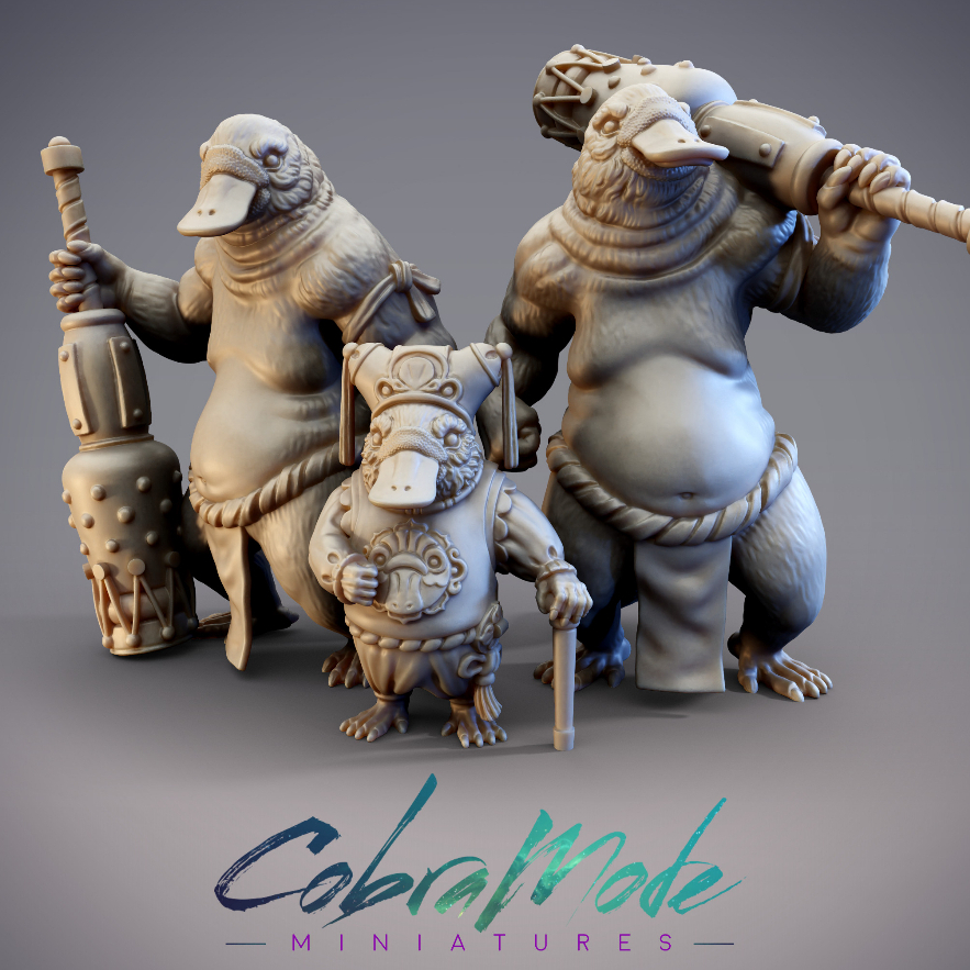 Esmar Boondaburra Platypus Diplomat With Guards 32mm - set of 3 ...