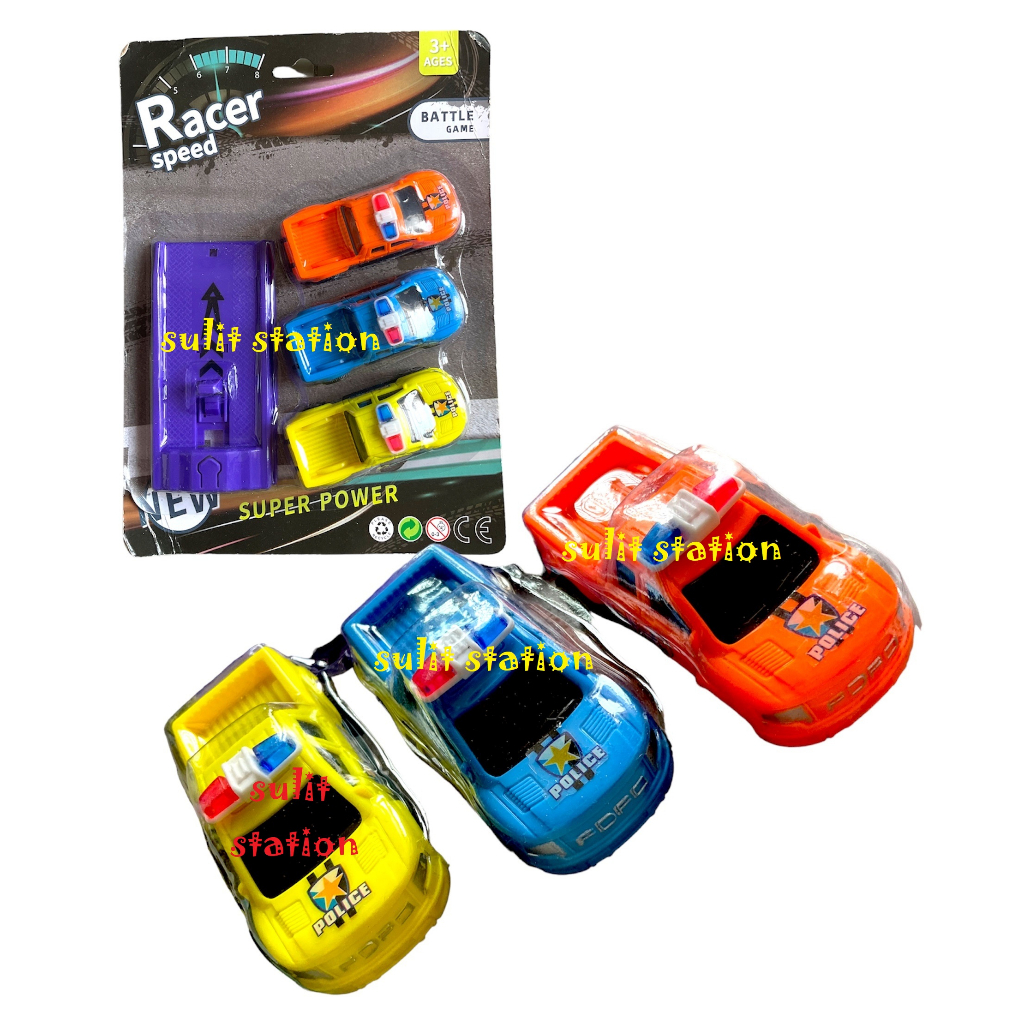 3pcs TOY RACER CAR CARS PULLBACK TRIGGER SPEED TRACK TOYS | Shopee ...