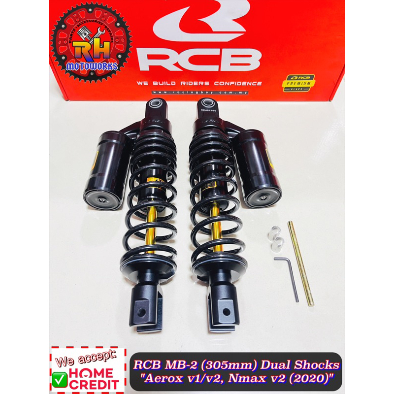 RCB MB2 (305mm) for Aerox v1/v2, Nmax v2 (2020) Rear Dual Shocks ...