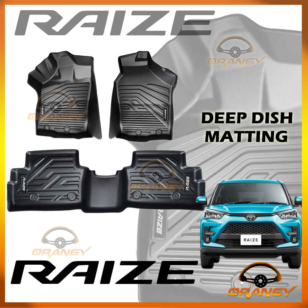 Toyota Raize 2022 to 2025 OEM TPE 3D Deep Dish Matting 2023 ( car ...