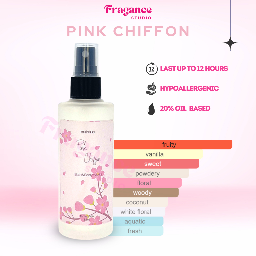 Pink Chiffon Perfume Long Lasting for Women (85ML Oil Based) | Shopee ...