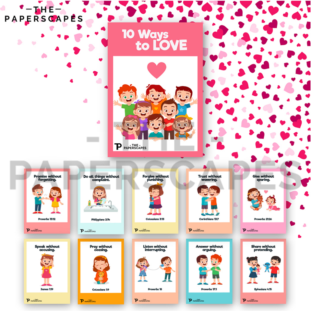 '10 WAYS TO LOVE' Fully Laminated Educational Flashcards [11 pcs ...