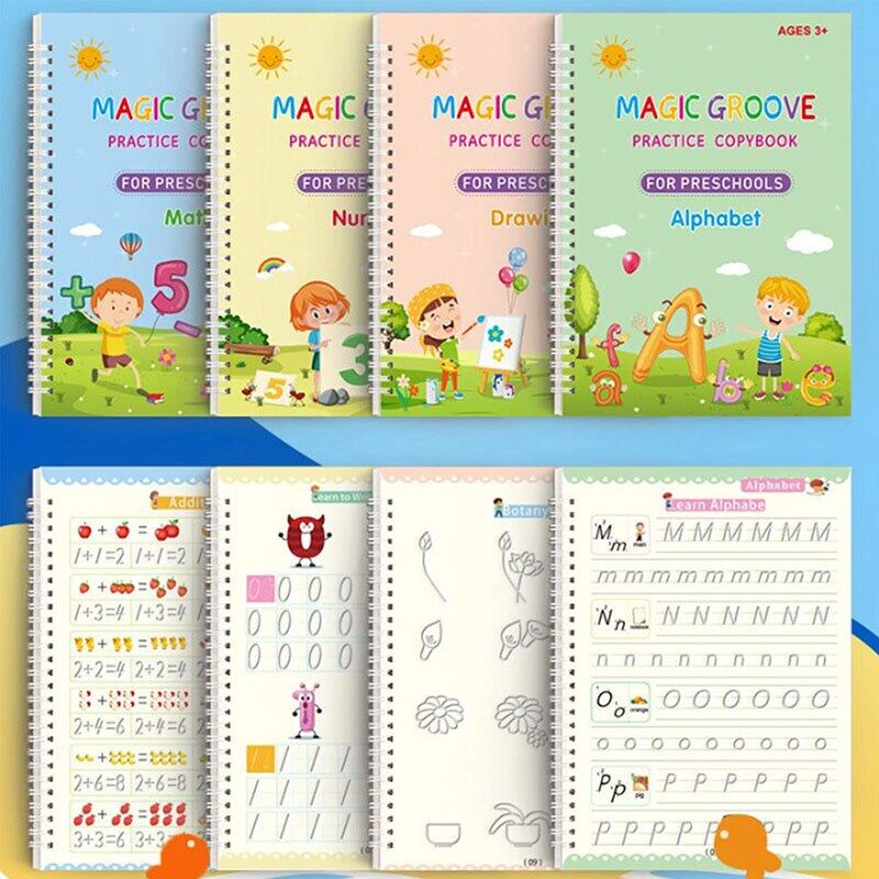 136 Page Tracing Book For Kids Training Coloring Book Erasable Writing ...
